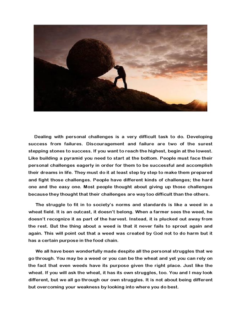 Overcoming Personal Challenges in Life | PDF | Wellness | Lifestyle