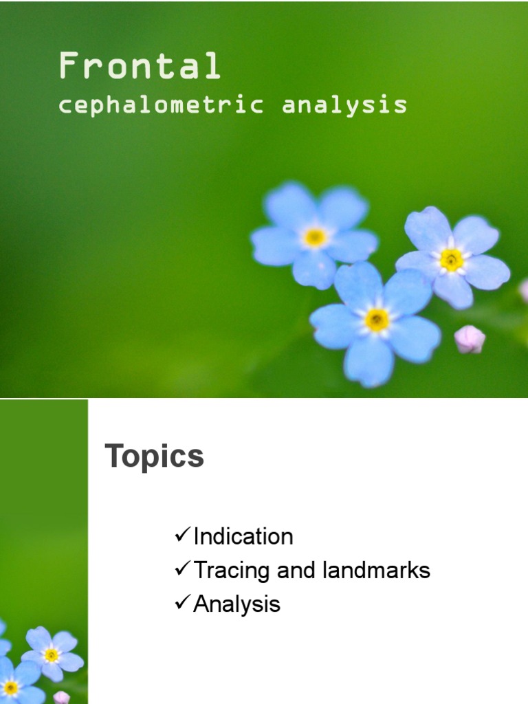 Frontal Ceph Analysis 61 PDF | PDF | Anatomical Terms Of Location | Skull