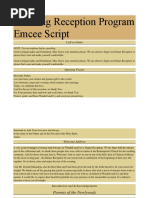 Sample Wedding Program Flow | PDF | Wedding | Social Conventions