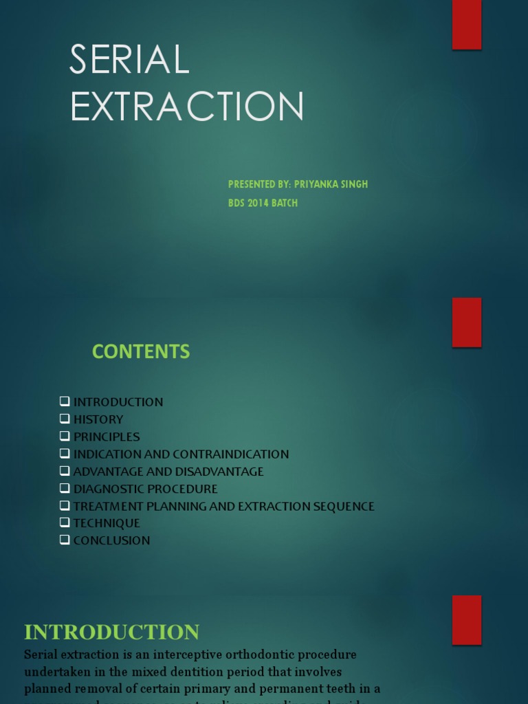 Serial Extraction | Download Free PDF | Dentistry Branches | Dentistry