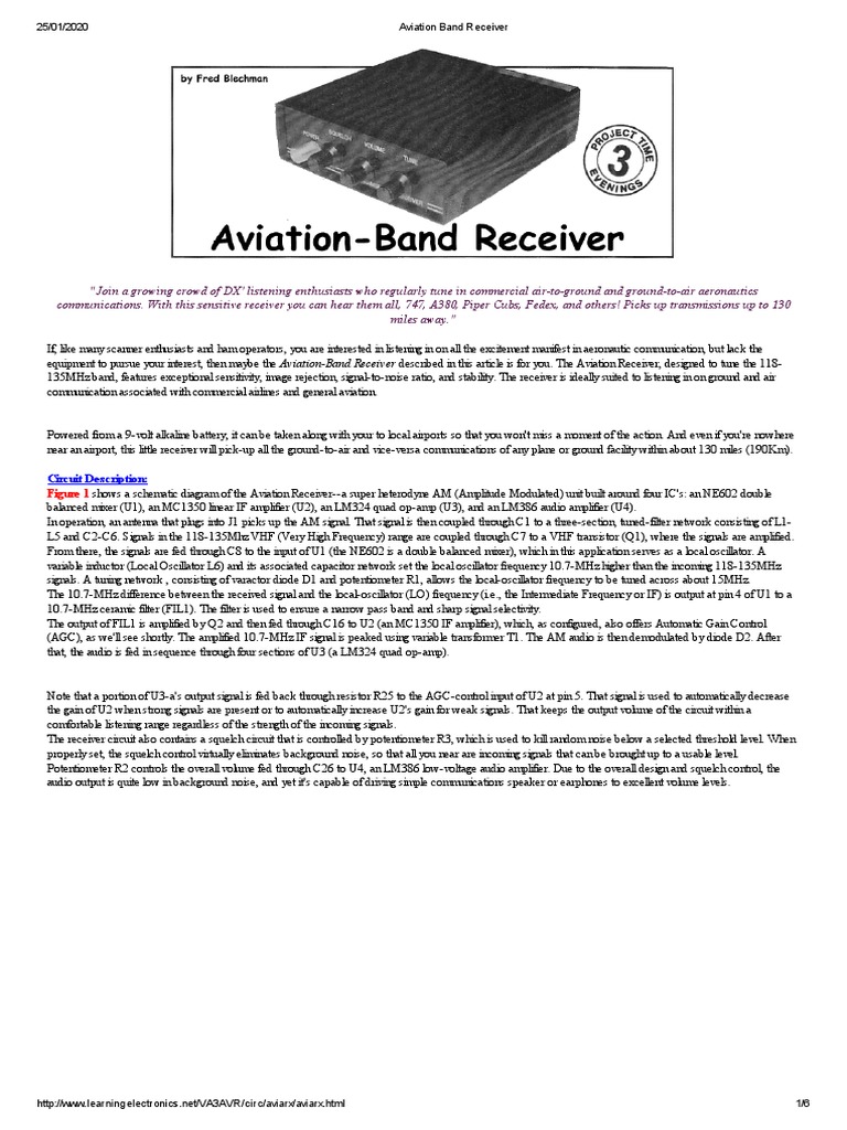 Aviation Band Receiver | PDF | Air Traffic Control | Electronic Engineering
