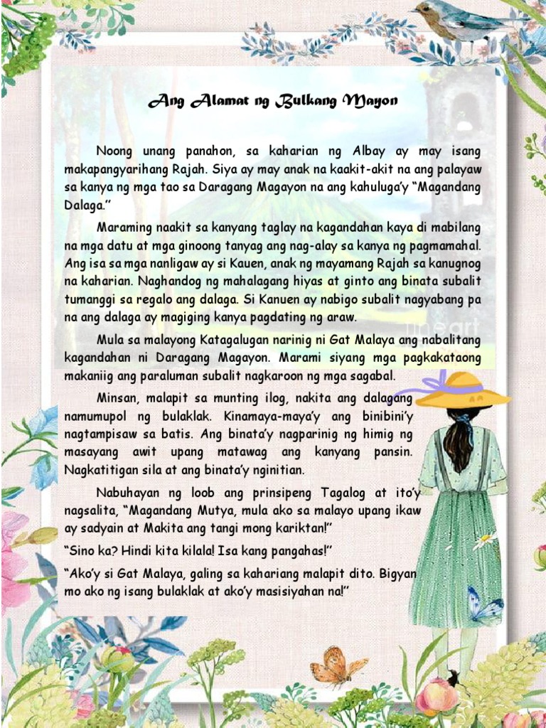 Ang Alamat NG Bulkang Mayon PDF | PDF