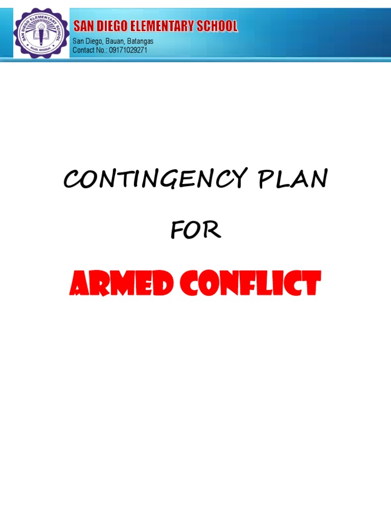 Sdes Contingency Plan Armed Conflict | PDF | Hazards | Emergency Management