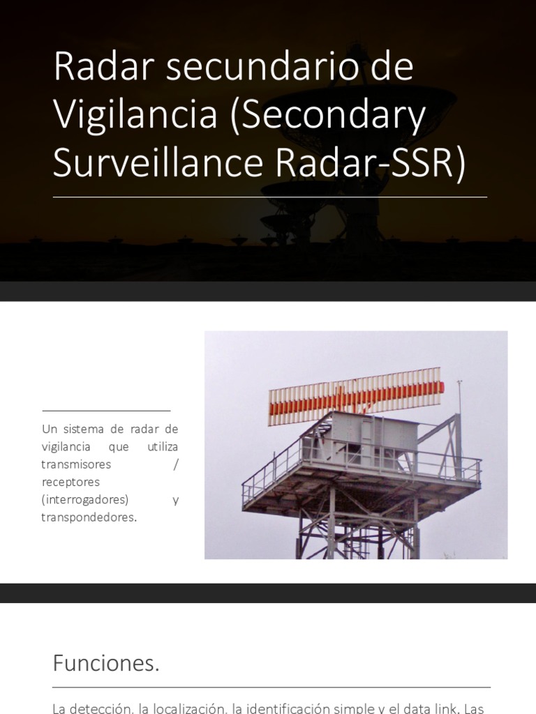 Radar Secundario de Vigilancia (Secondary Surveillance Radar-SSR | PDF ...