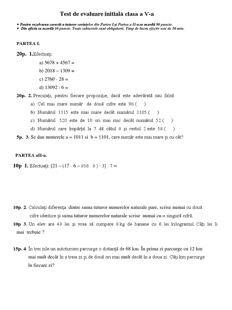 Initiala A V-A - Mate1 | PDF
