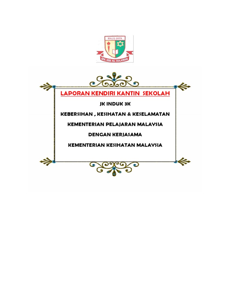 Border Laporan Kendiri Kantin | PDF