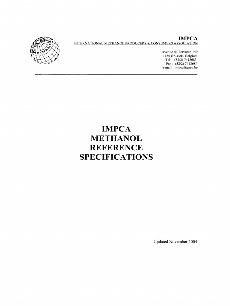 Impca Methanol PDF | PDF