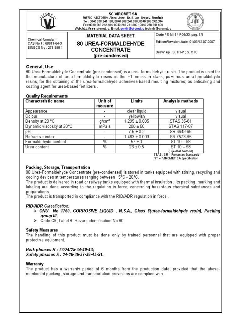 Uf 80 | PDF | Dangerous Goods | Materials