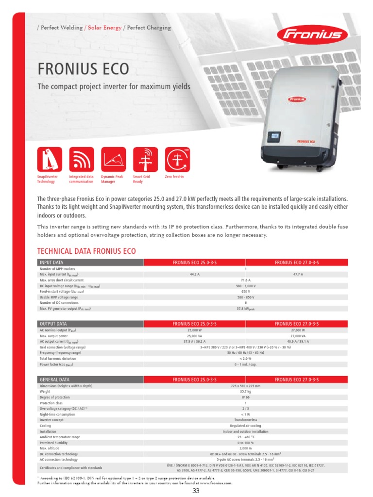 Fronius Inverter PDF | PDF | Power Inverter | Electrical Engineering