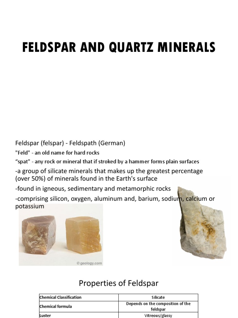 Feldspar and Quartz Family | PDF | Minerals | Quartz