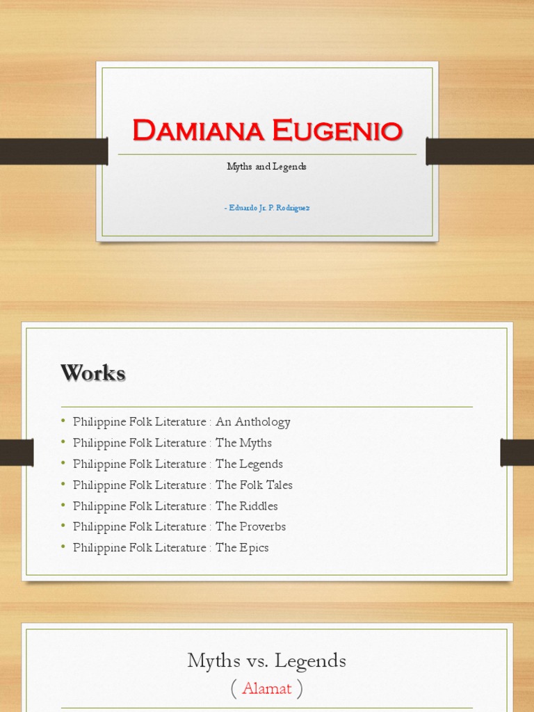 Damiana Eugenio Edo2 | PDF | Legends | Traditional Stories