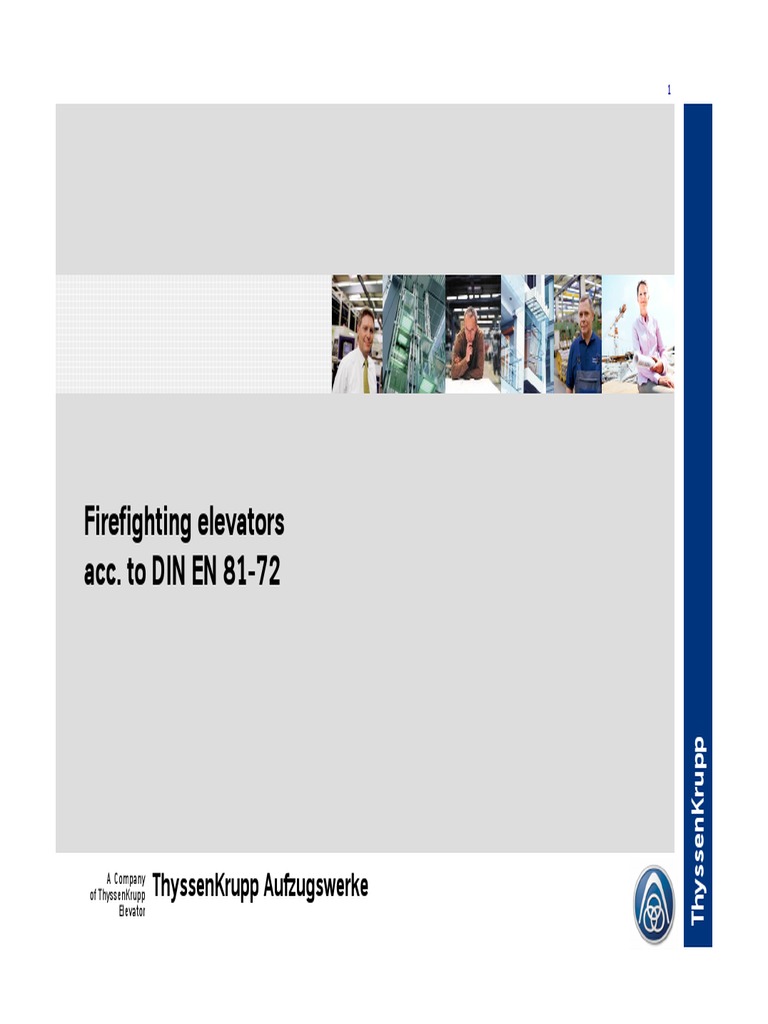 Firefighting Elevators per DIN EN 81-72 | PDF | Elevator | Firefighting