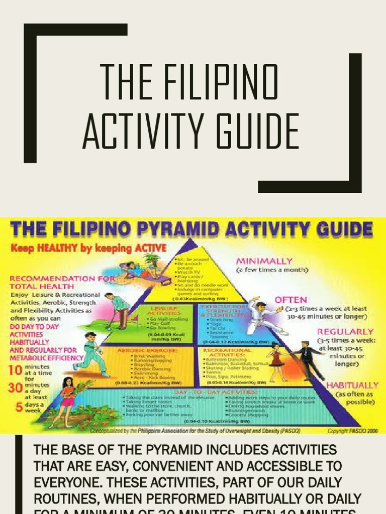 Filipino Physical Activity Pyramid Guide | PDF | Aerobic Exercise ...