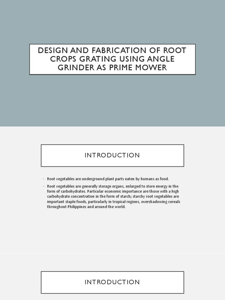 Grating Root Crops Using an Angle Grinder | PDF | Vegetables | Food And ...