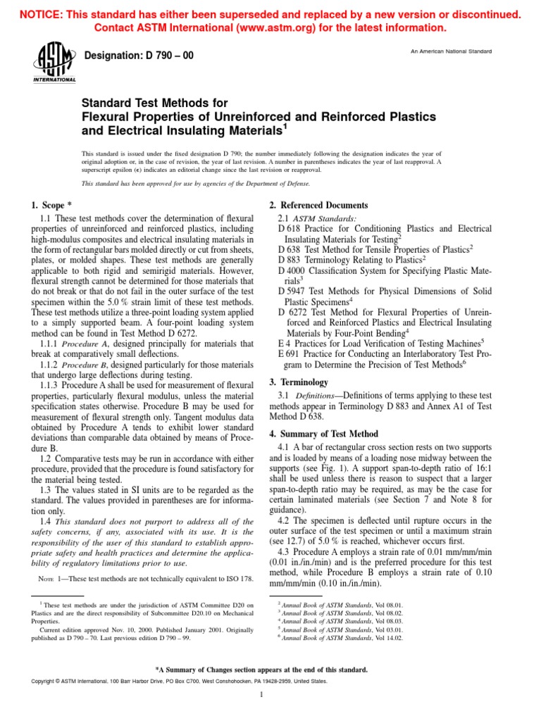 ASTM Flexural Test Methods PDF | PDF | Strength Of Materials | Young's ...