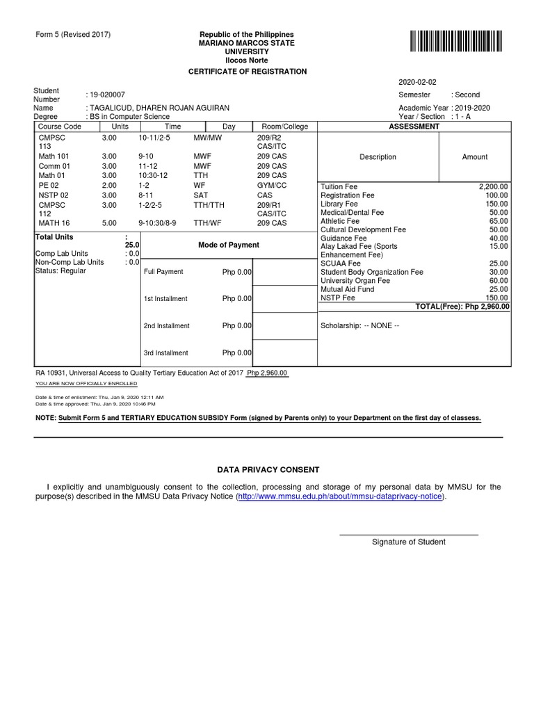 19-020007 Form5 2019-2020 2 | PDF | Social Institutions | Social Science