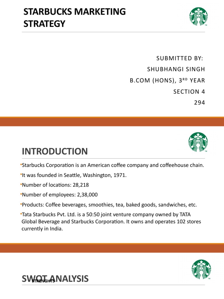 Marketing of Starbucks | PDF | Starbucks | Brand