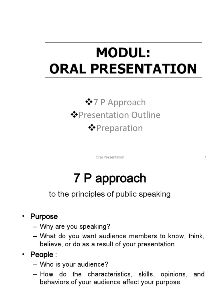 6 - MODUL Oral Presentation 2014 - Mhs | PDF | Public Speaking | Reason