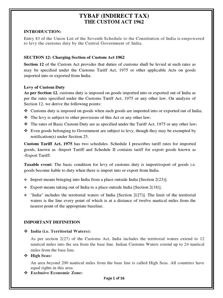 Customs Notes (Introduction and Types of Duty PDF | PDF | Dumping ...