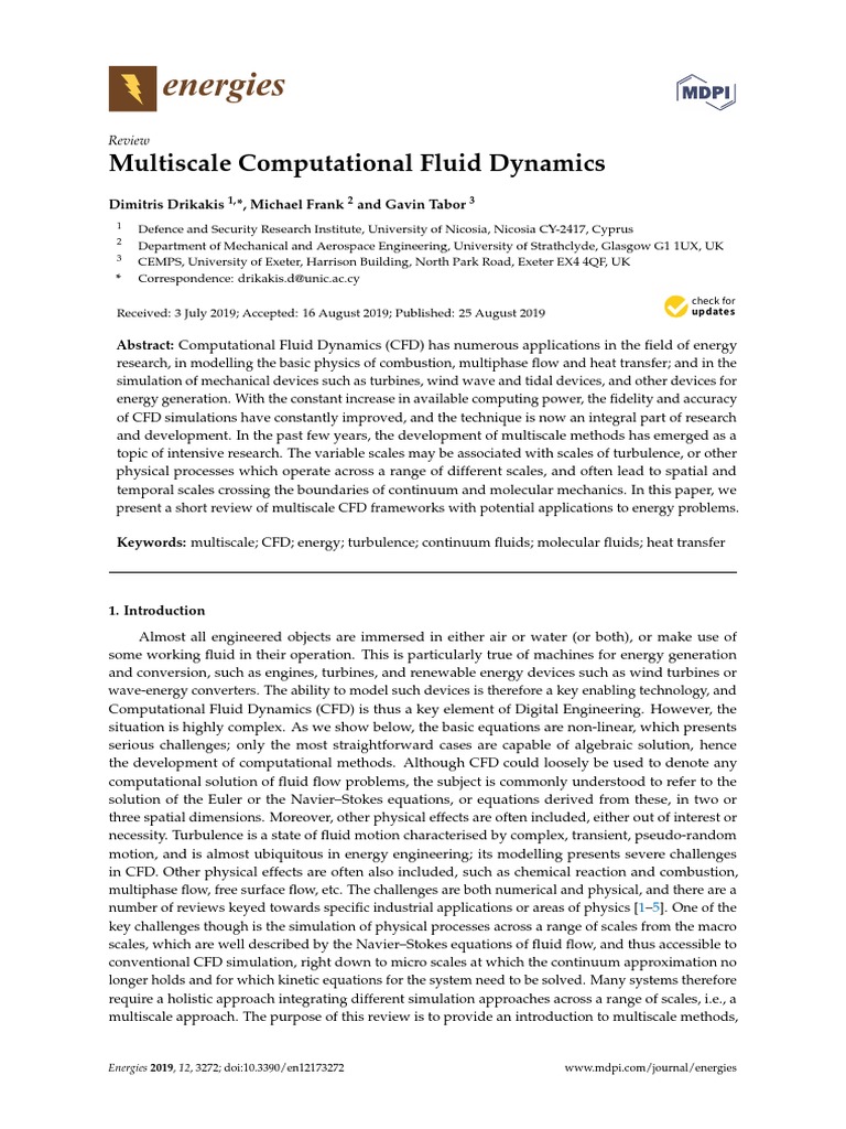 Multiscale Computational Fluid Dynamics PDF | PDF | Computational Fluid Dynamics | Fluid Dynamics