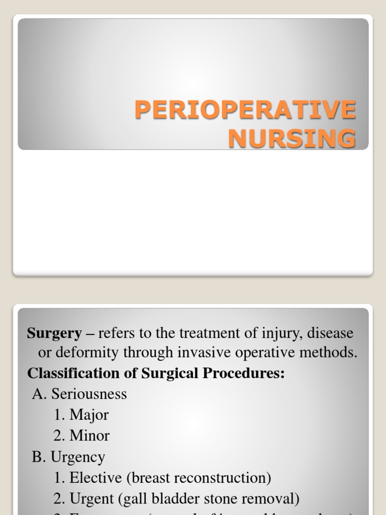 Pre Operative Nursing | PDF | Surgery | Informed Consent
