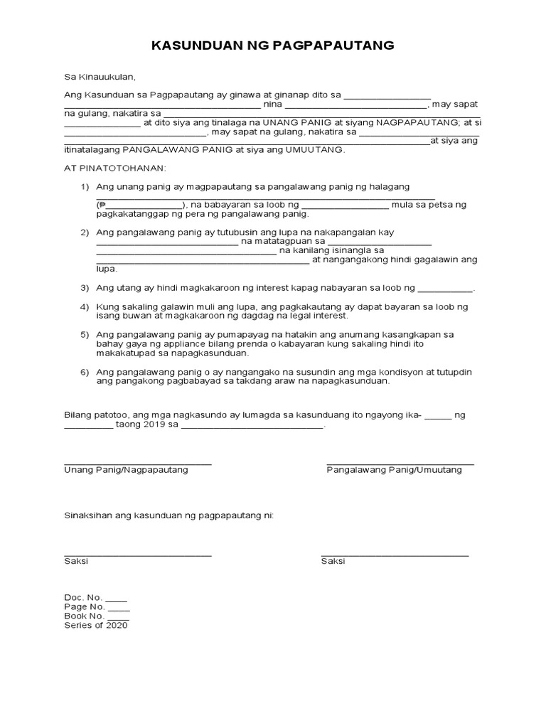 1 Kasunduan | PDF