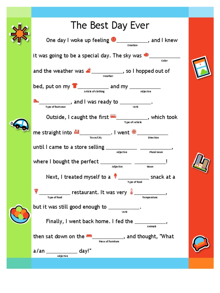 The Best Day Ever | PDF | Noun | Adjective