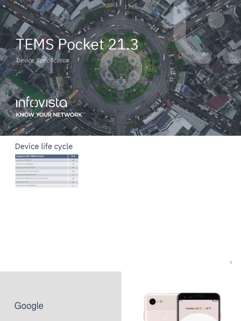 TEMS Pocket 21.3 - Device Specification | PDF | High Speed Packet ...