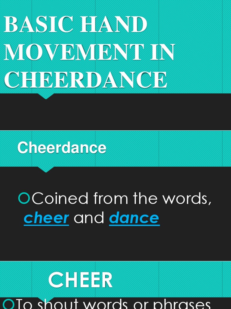 Basic Hand Movements in Cheerdance | PDF | Wellness