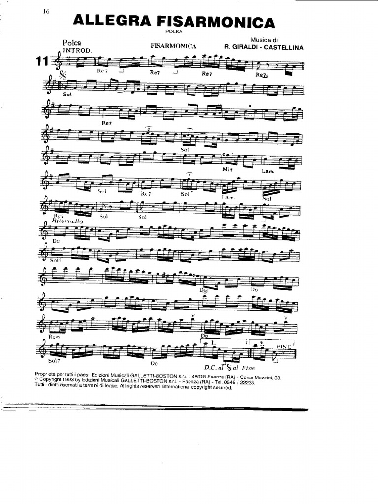 Roberto Giraldi & Massimo Castellina - Allegra Fisarmonica (Polka) PDF ...