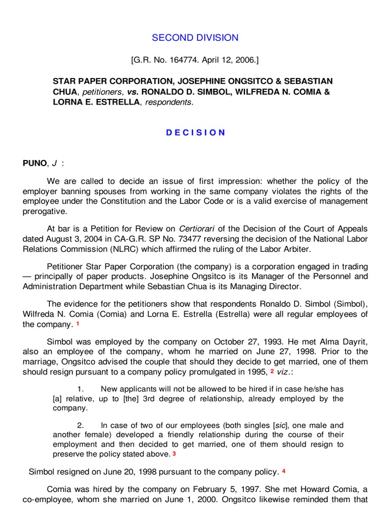 Star Paper Corp. v. Simbol | PDF | Disparate Impact | Employment