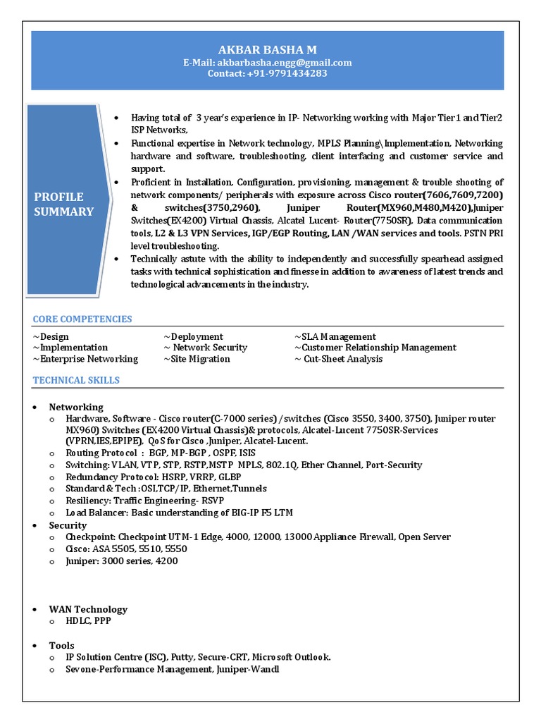 AKBAR Profile | PDF | Router (Computing) | Computer Network