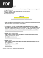 Welcome Calling Script | PDF