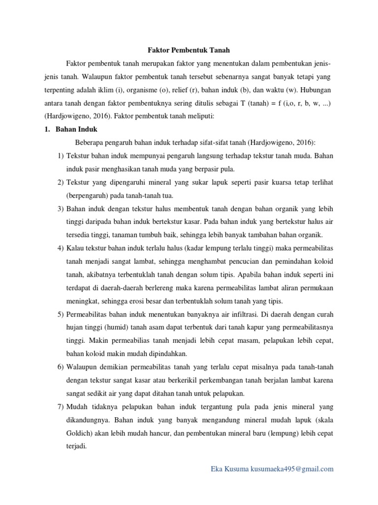Faktor Pembentuk Tanah Lengkap | PDF | Sains & Matematika