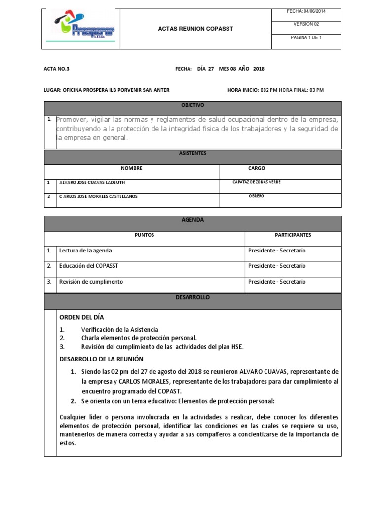 ACTA Word | PDF | Guante | Aluminio