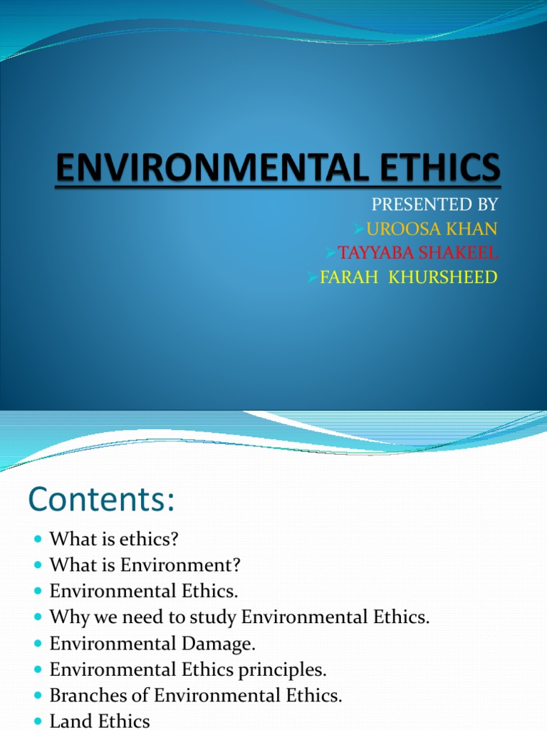 Environmental Ethics | PDF | Ecology | Resource
