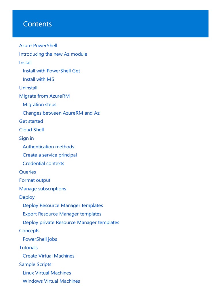 Azure PowerShell Install - Guide | PDF | Parameter (Computer Programming) | Proxy Server