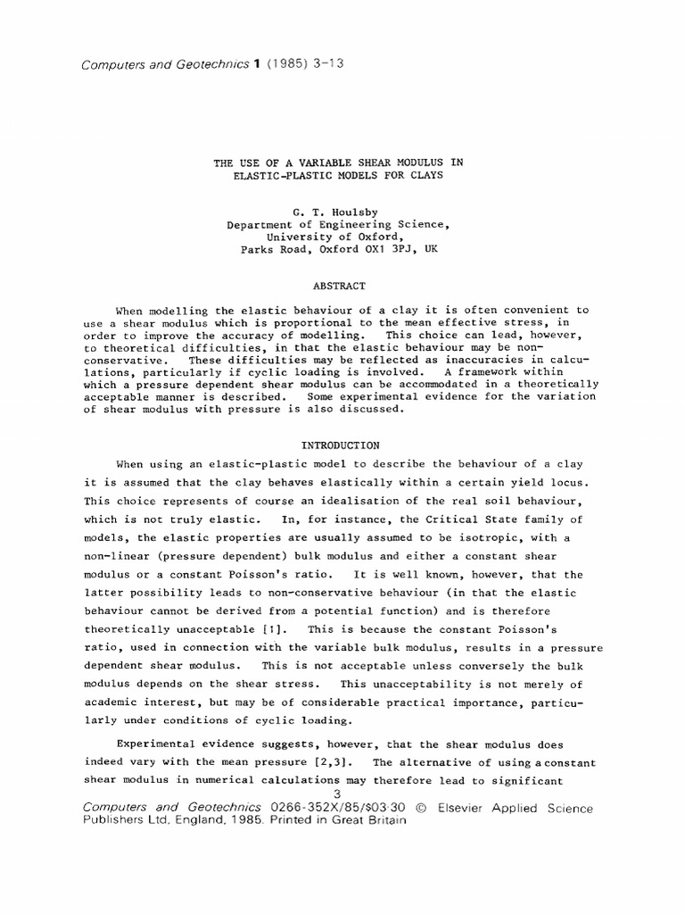 Nonlinear - Elasticity - 2 - Houlsby - 1985 - The Use of A Variable ...