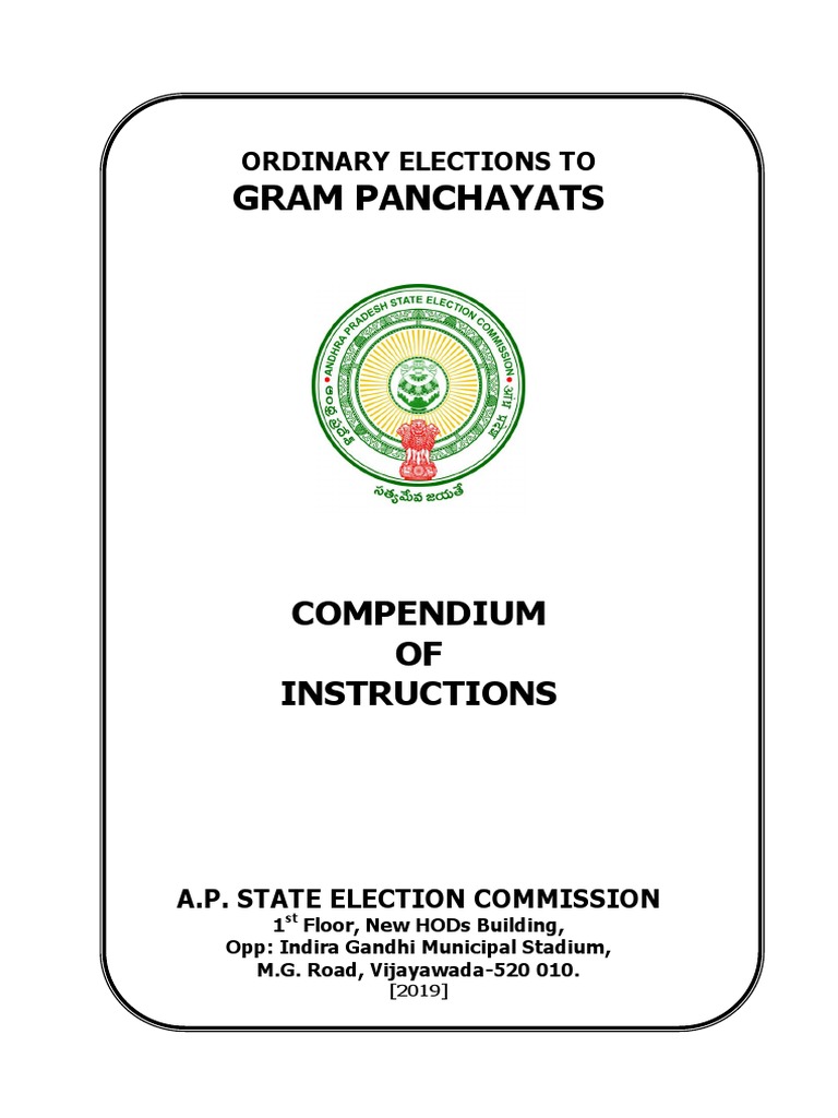 A.P. Gram Panchayat Election Instructions | PDF | Polling Place ...