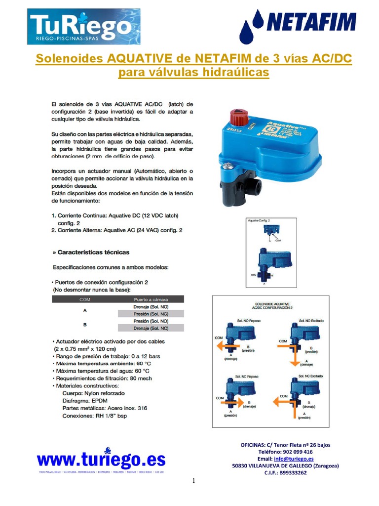 Solenoide Aquative Ac DC PDF | PDF