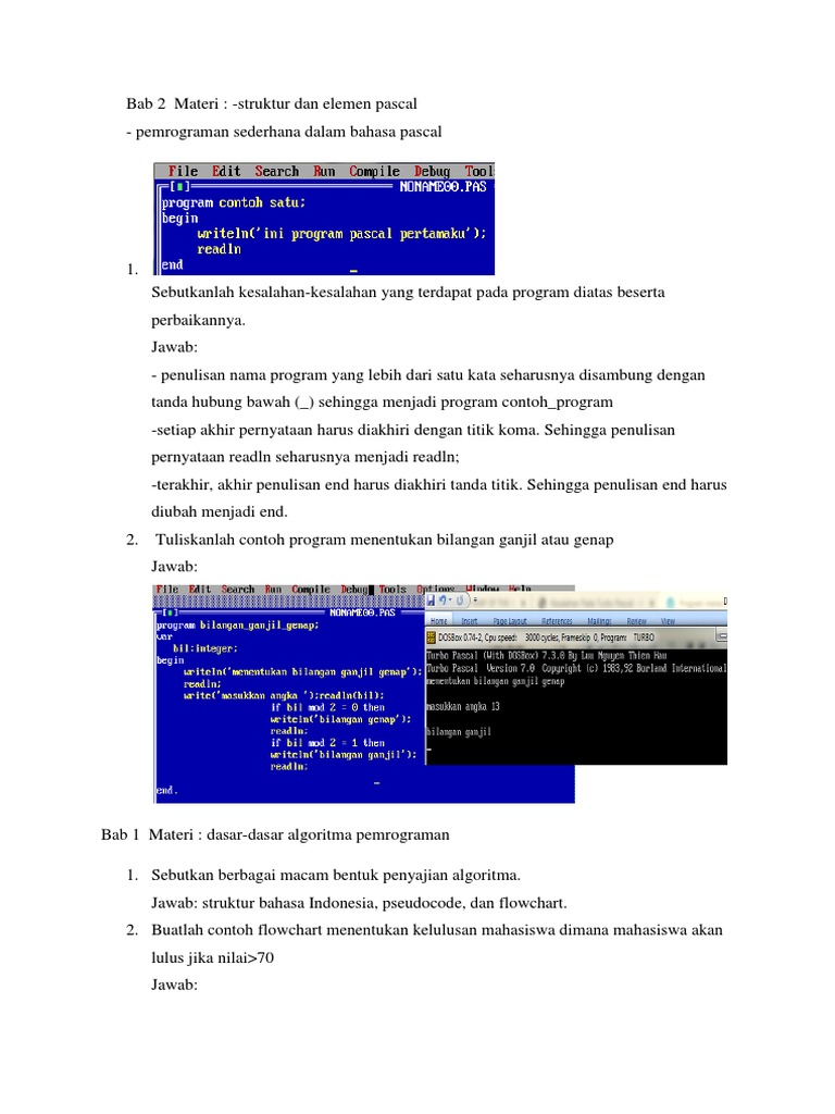 Soal-Soal Dasar Algoritma Dan Pemrograman | PDF | Karier & Perkembangan ...