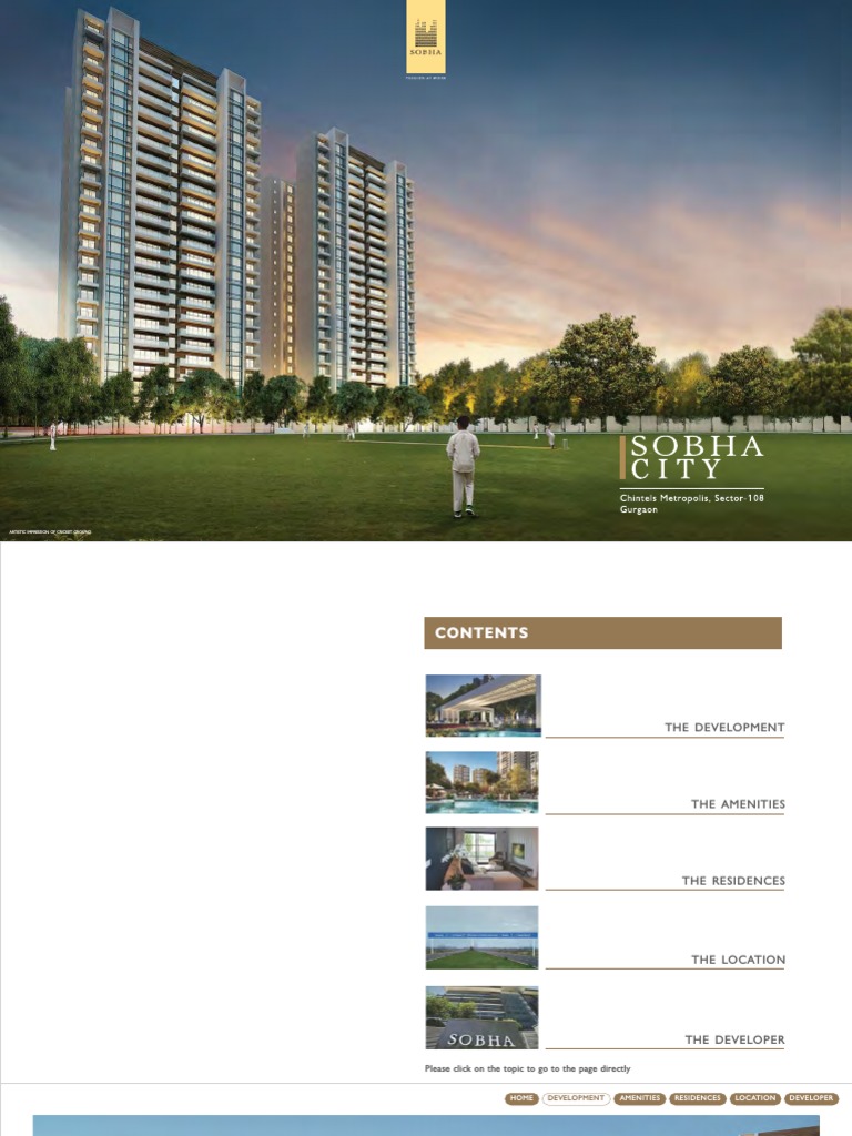 Shoba City Brochure | PDF | Apartment | Recreation