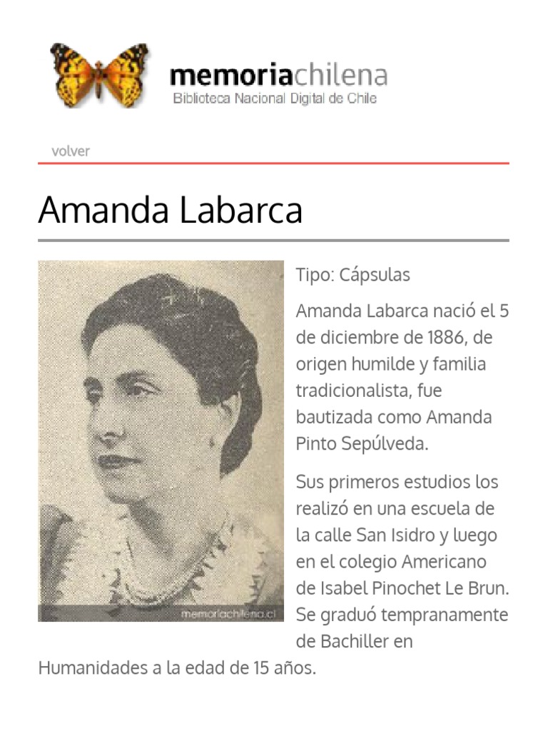 Biografía de Amanda Labarca | PDF | Escuelas | Educación avanzada