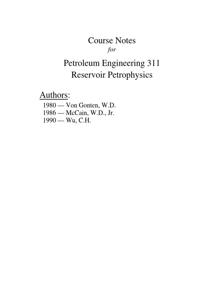 Reservoir Petrophysics PDF | PDF | Porosity | Permeability (Earth Sciences)
