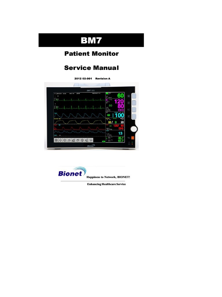 Service Manual for the BM7 Patient Monitor: Maintenance ...
