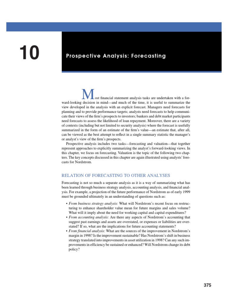 Chapter 10 Prospective Analysis - Forecasting | PDF | Equity (Finance) | Balance Sheet