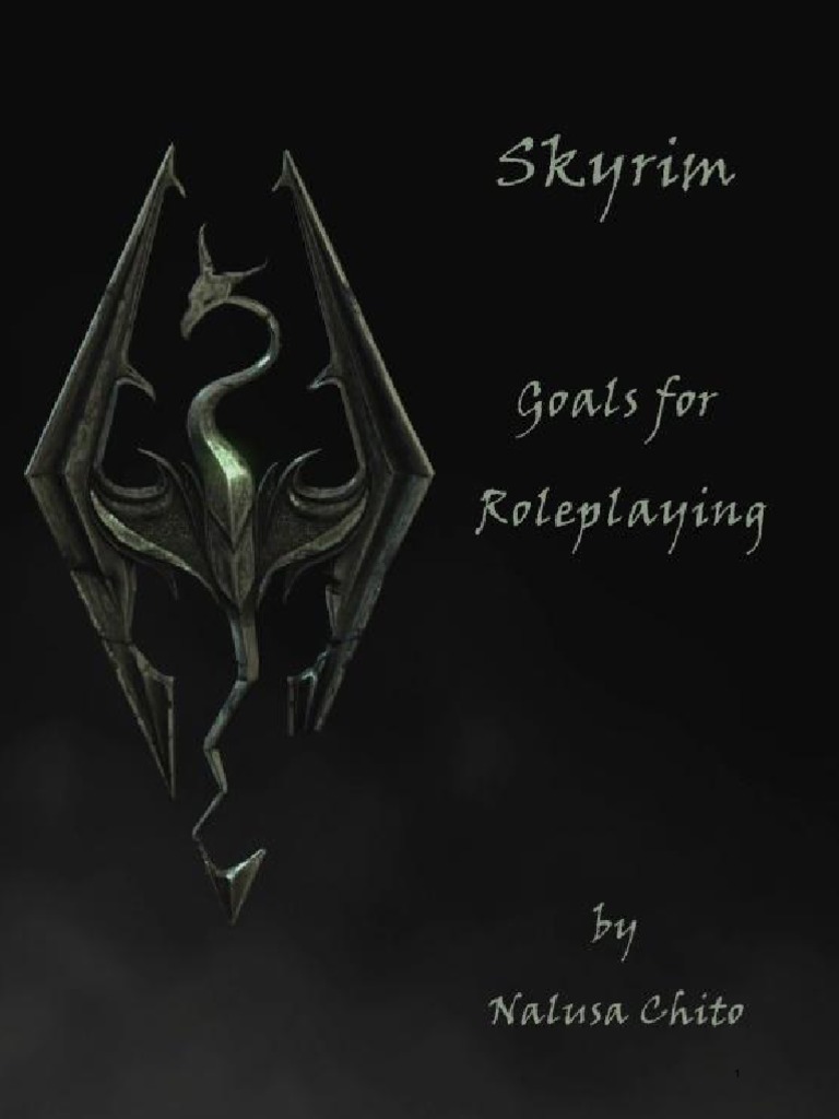 Skyrim Goals For Roleplaying | PDF | Necromancy | Races And Factions Of ...