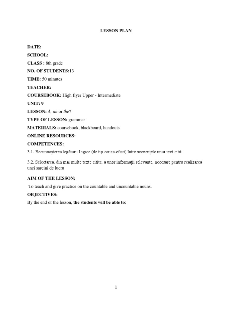 Teach Countable and Uncountable Nouns | PDF | Teaching | Cognitive Science