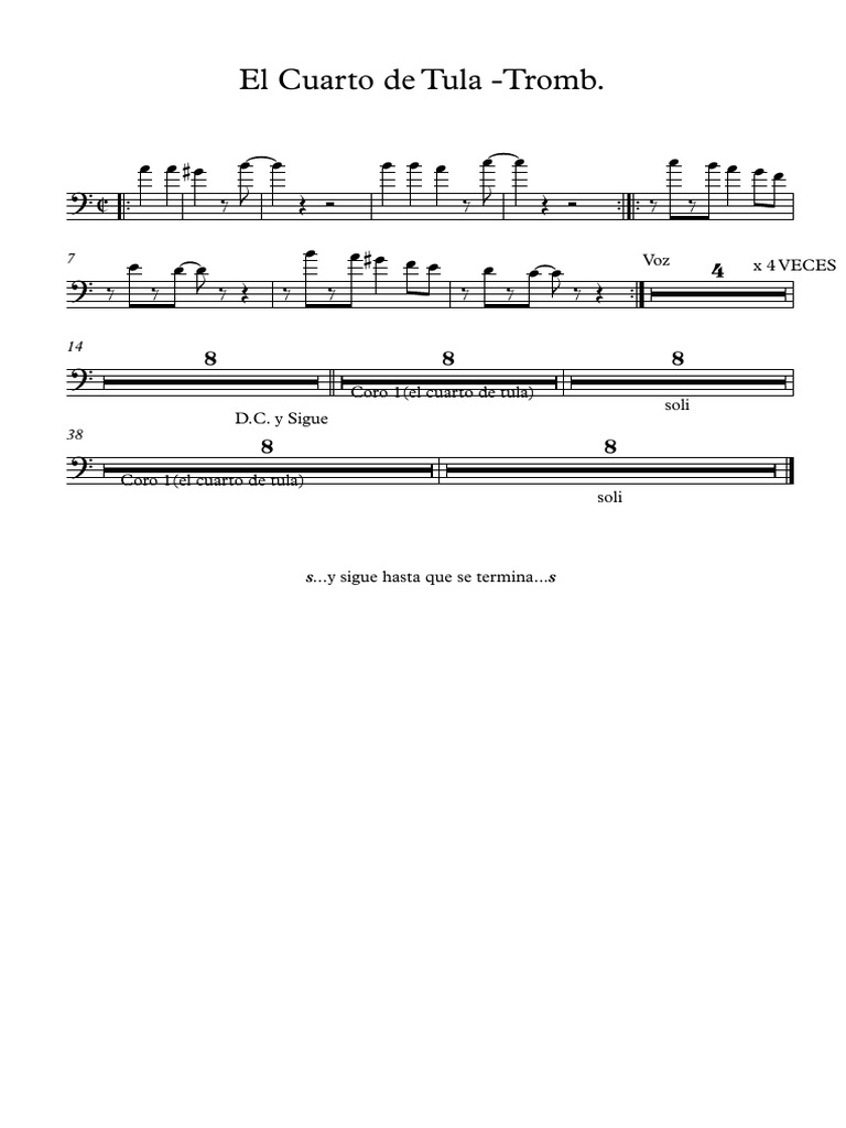 El Cuarto de Tula - P Trombon PDF | PDF