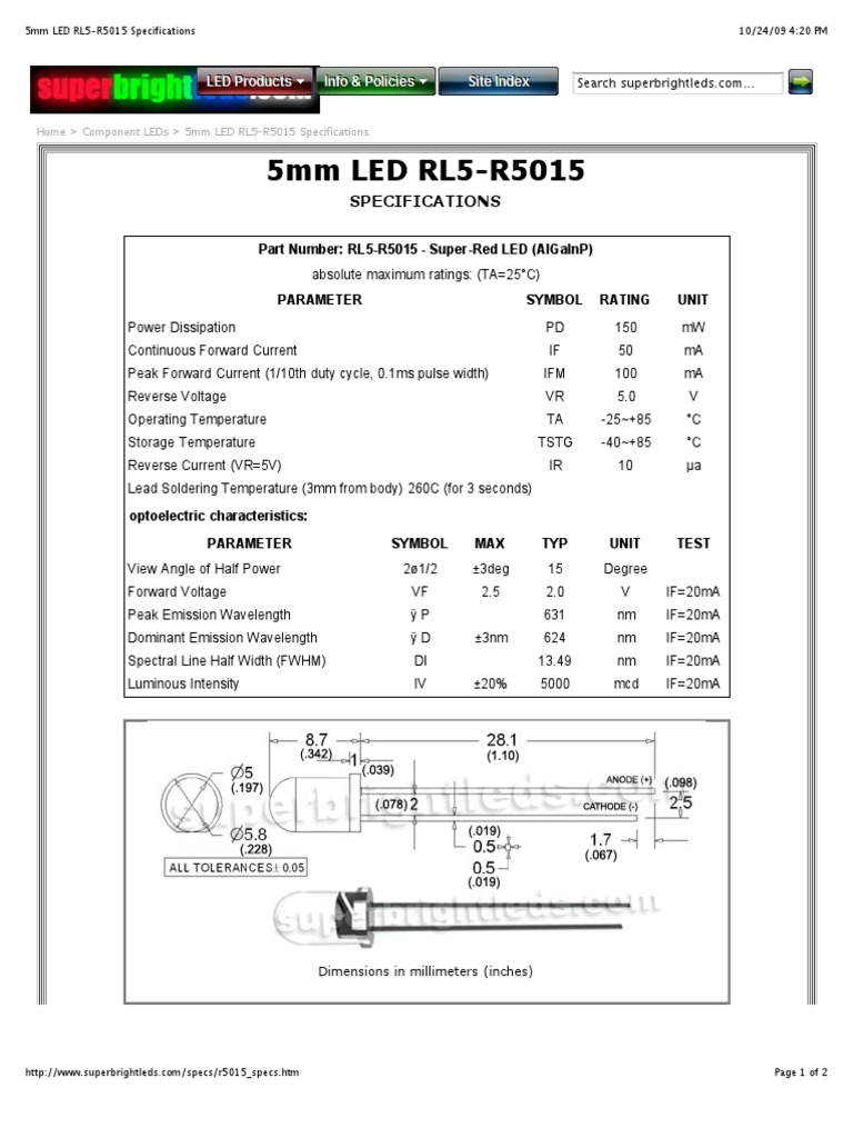 White LED Datasheets | PDF | Light Emitting Diode | Spectral Line